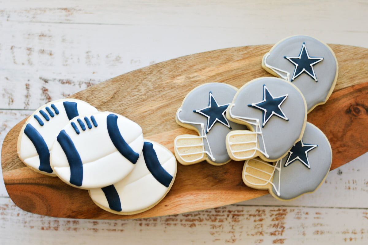 Iced Football Cookies (Single) – Great One Cookie Company